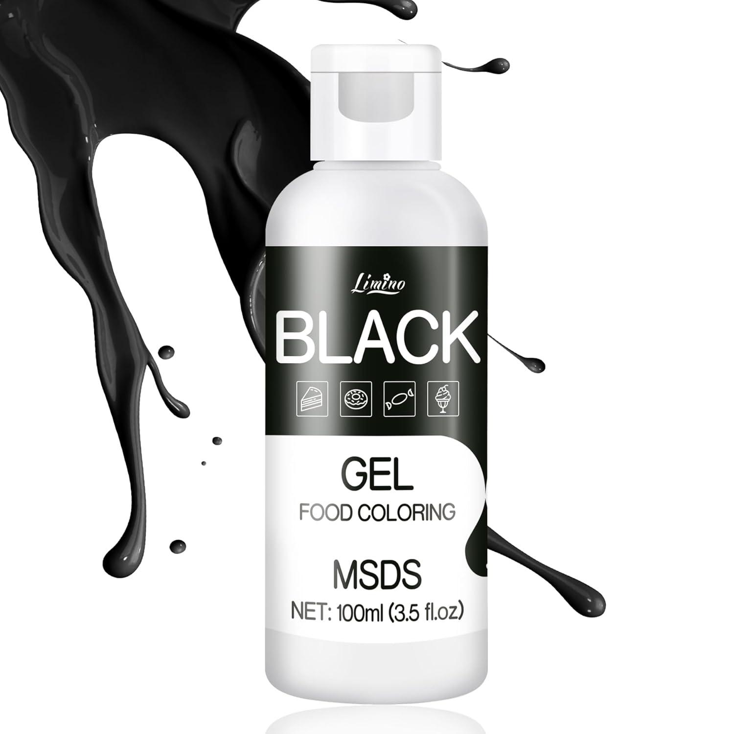Premium Black Gel Food Coloring - 100ml Sugar-Free Concentrated Color ...