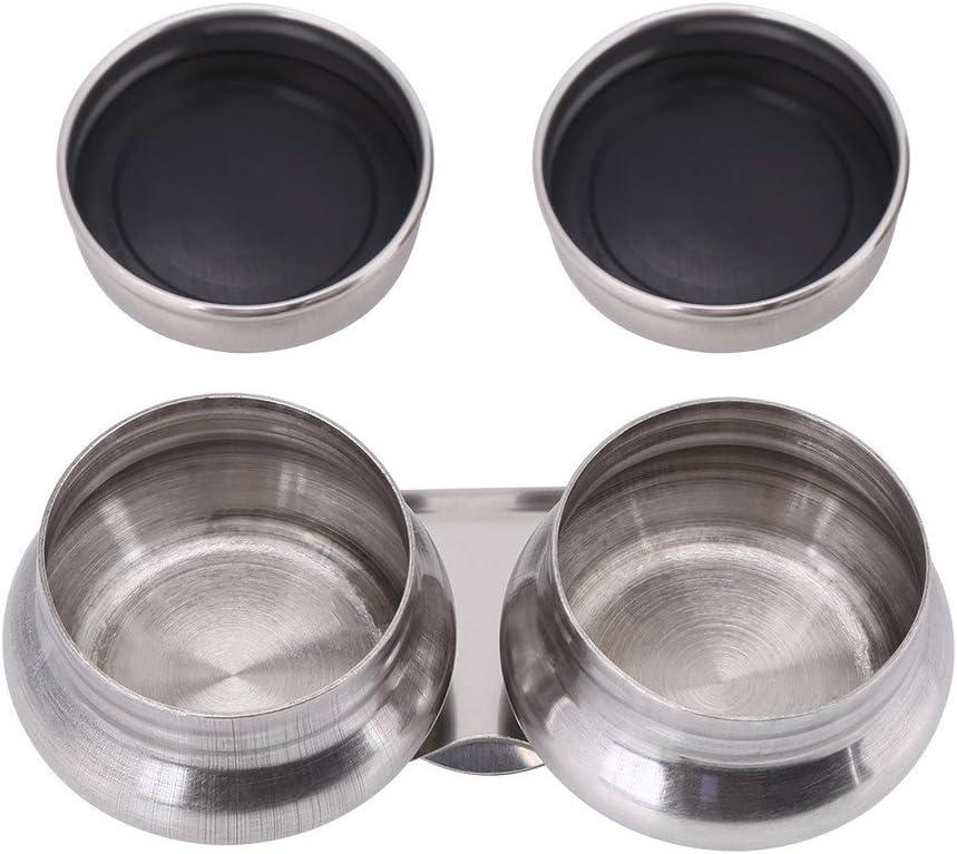Large Stainless Steel Double Dipper Palette Cup with Lid for Oil Paint ...
