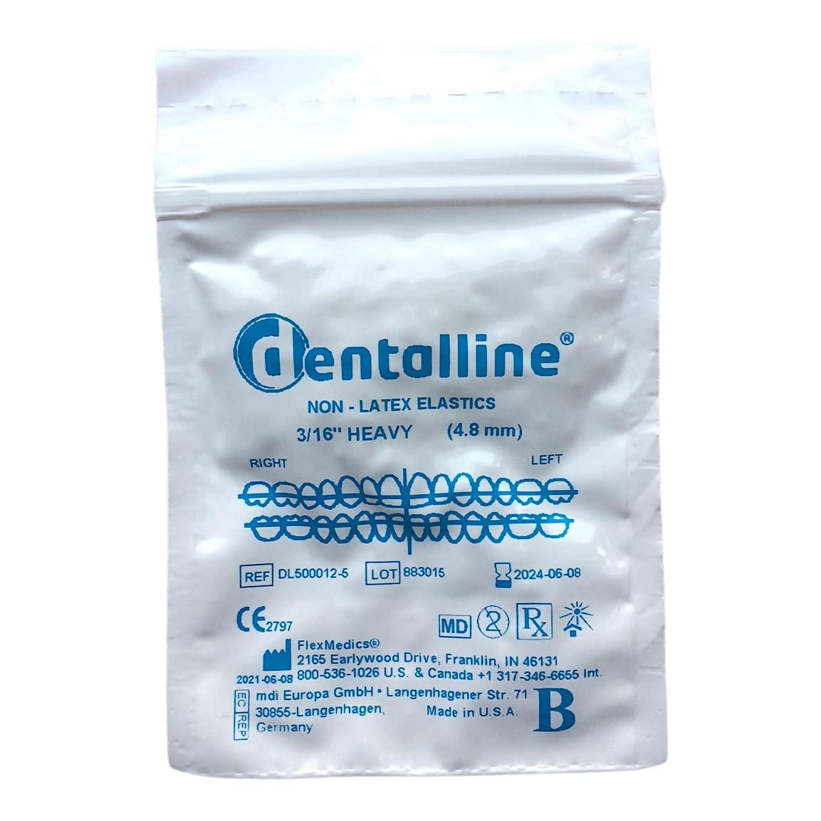 Buy Snorflex DentalLine Latex-Free Intraoral Dental Elastics - 3/16 ...