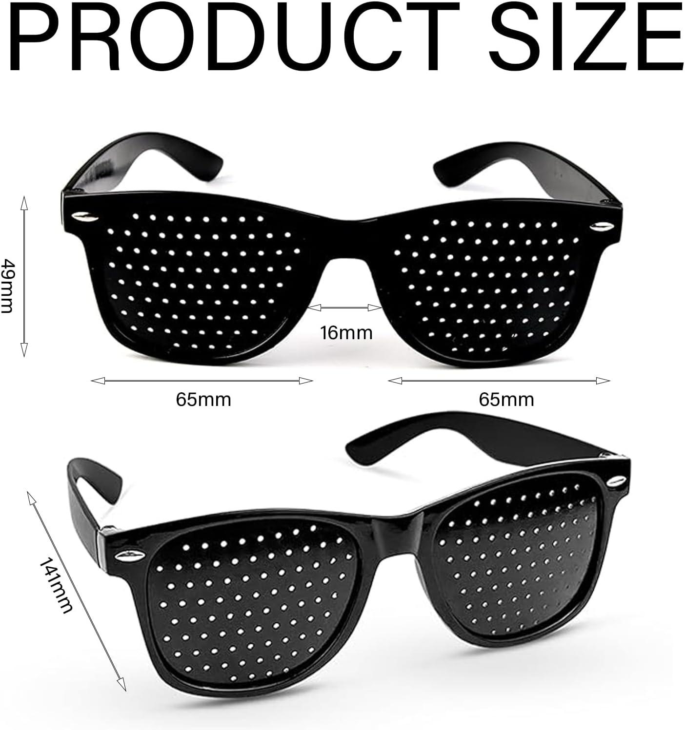 NHGAA 3 Piece Pinhole Glasses Set - Improve Eye Training & Vision ...