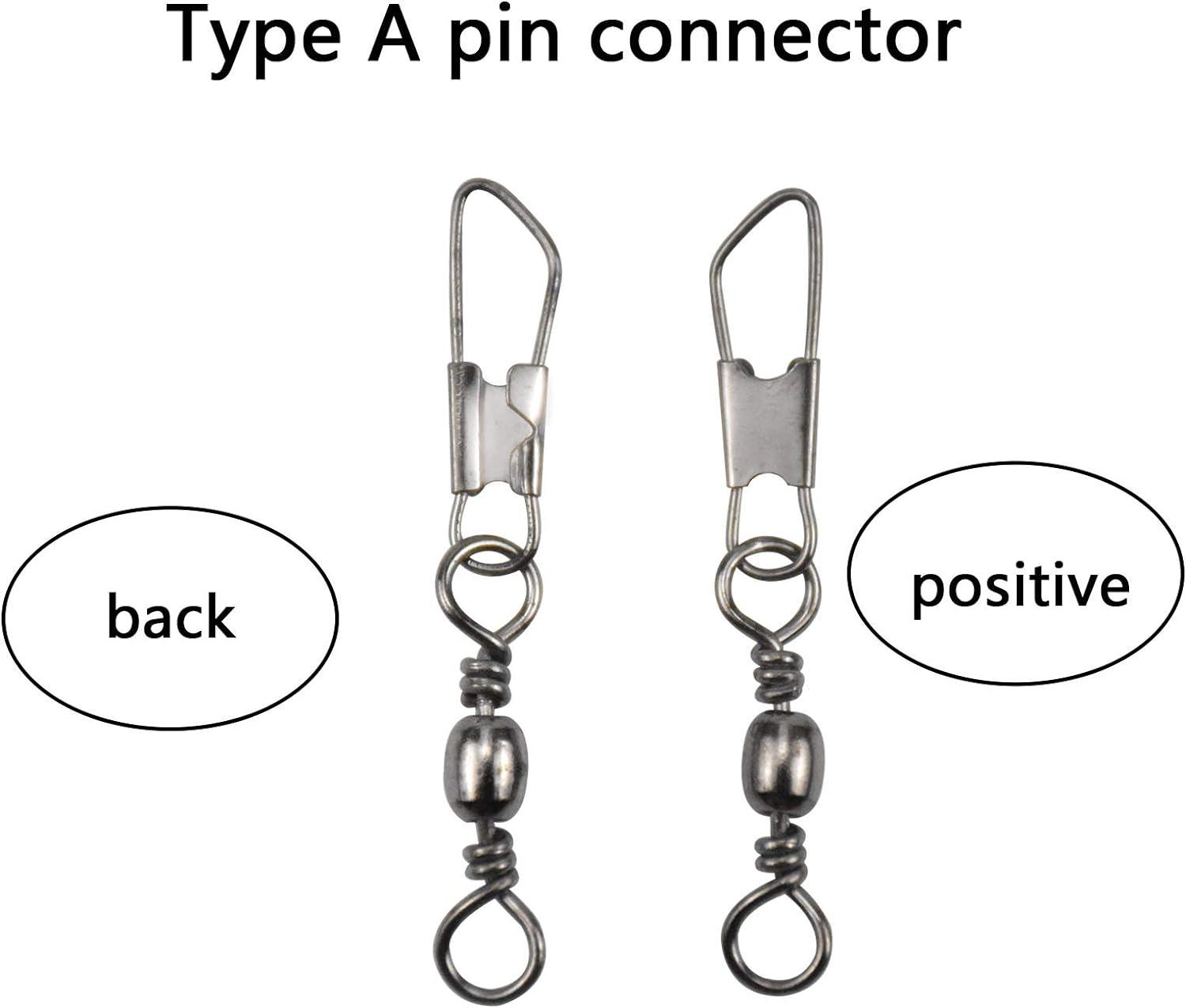 Jinlaili 100pcs Stainless Steel Fishing Barrel Vertebrae & Swivels | Interlock Snaps Lure Plugs ...