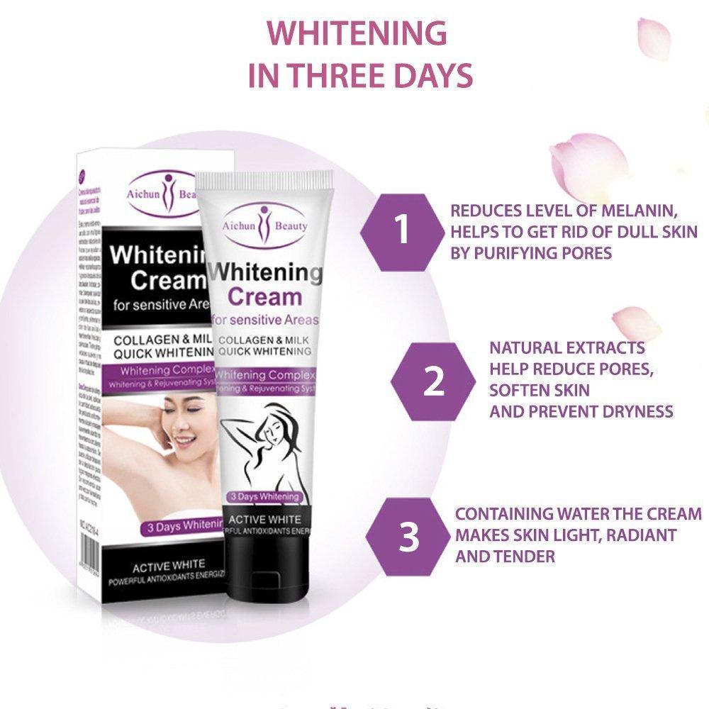 Aichun Beauty Fast Bleaching Cream for Sensitive Areas | Collagen ...