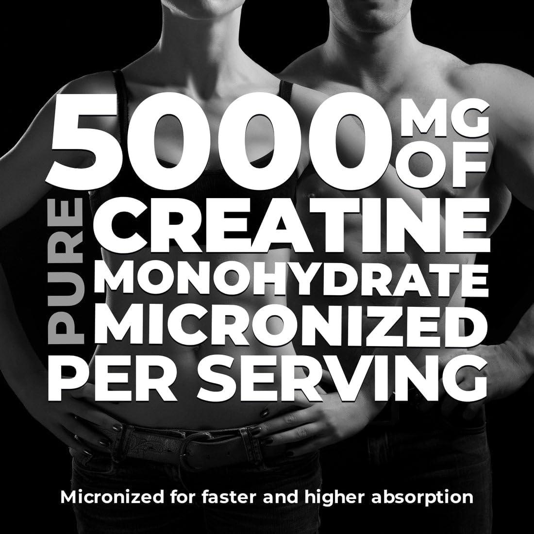 PURE CREATINE Monohydrate Powder 5000mg per scoop 60 Servings ...