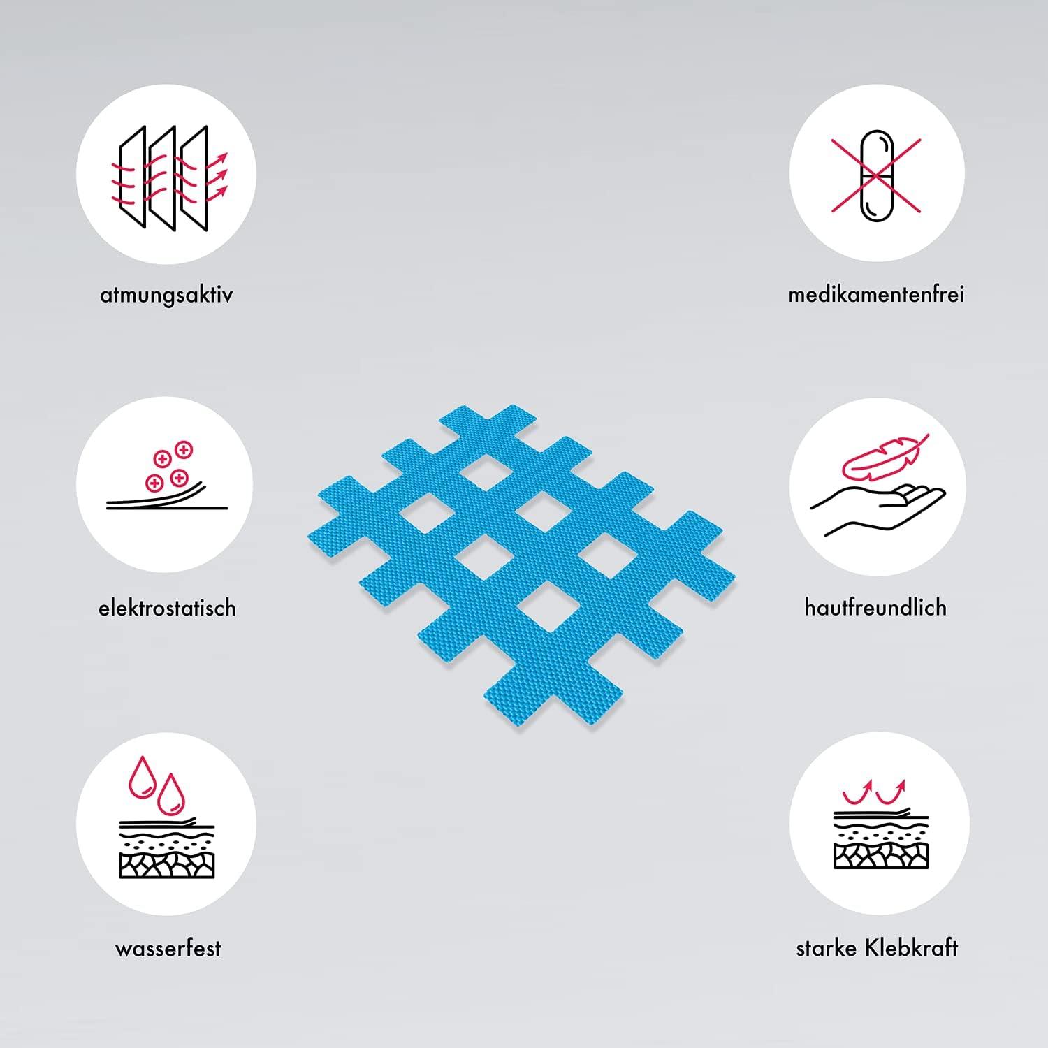 Kintex Cross Tape | Acupuncture Trigger Point Plaster A Blue (27mm x ...