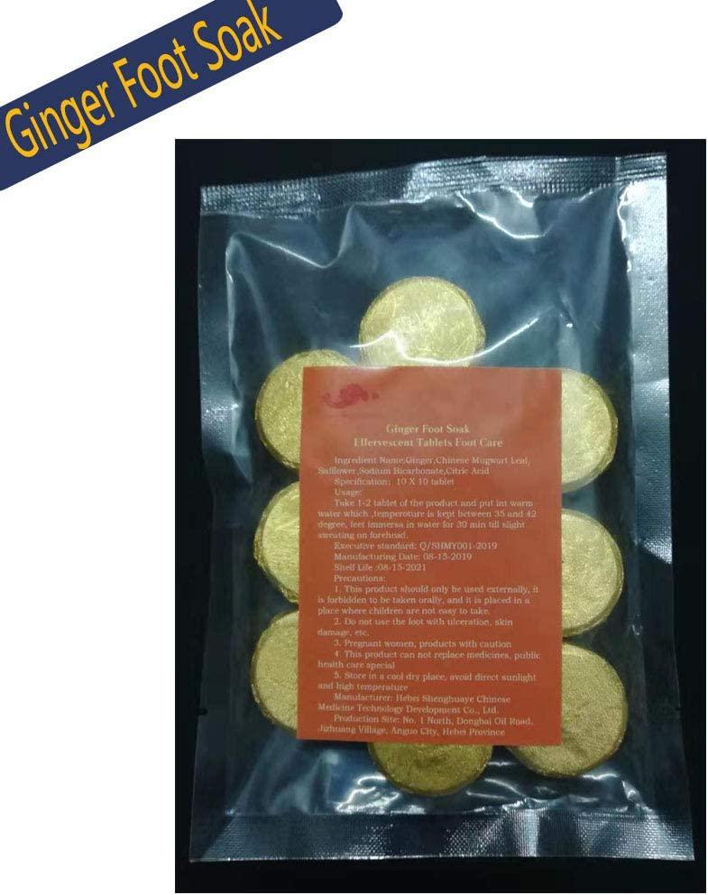 10pcs Ginger Foot Soak Effervescent Tablets for Anti-Swelling Foot SPA ...