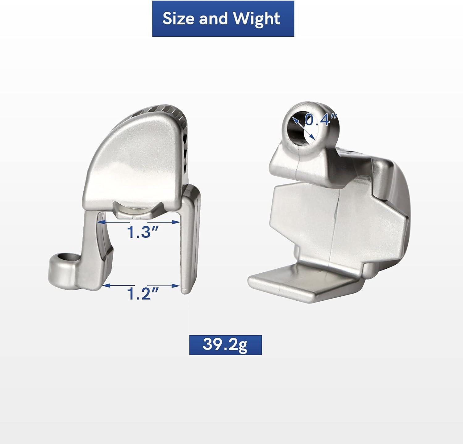 Adjustable Pontoon Boat Fender Clips | Square Rail Cleats 4 Pack - Gray ...