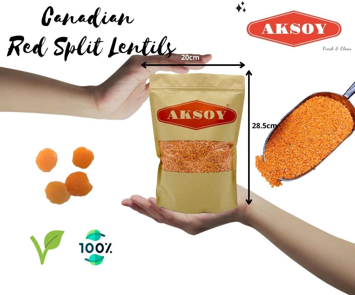 Premium Aksoy Canadian Red Split Lentils 1.25KG - High Quality ...