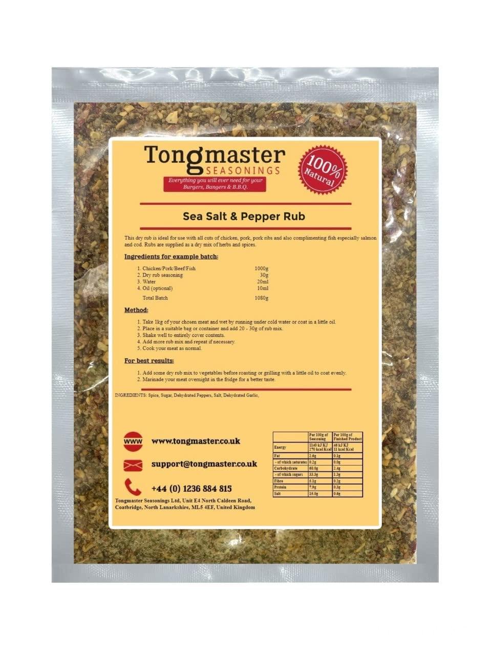 Premium Sea Salt & Pepper Rub - 200g | Perfect Seasoning Blend for ...