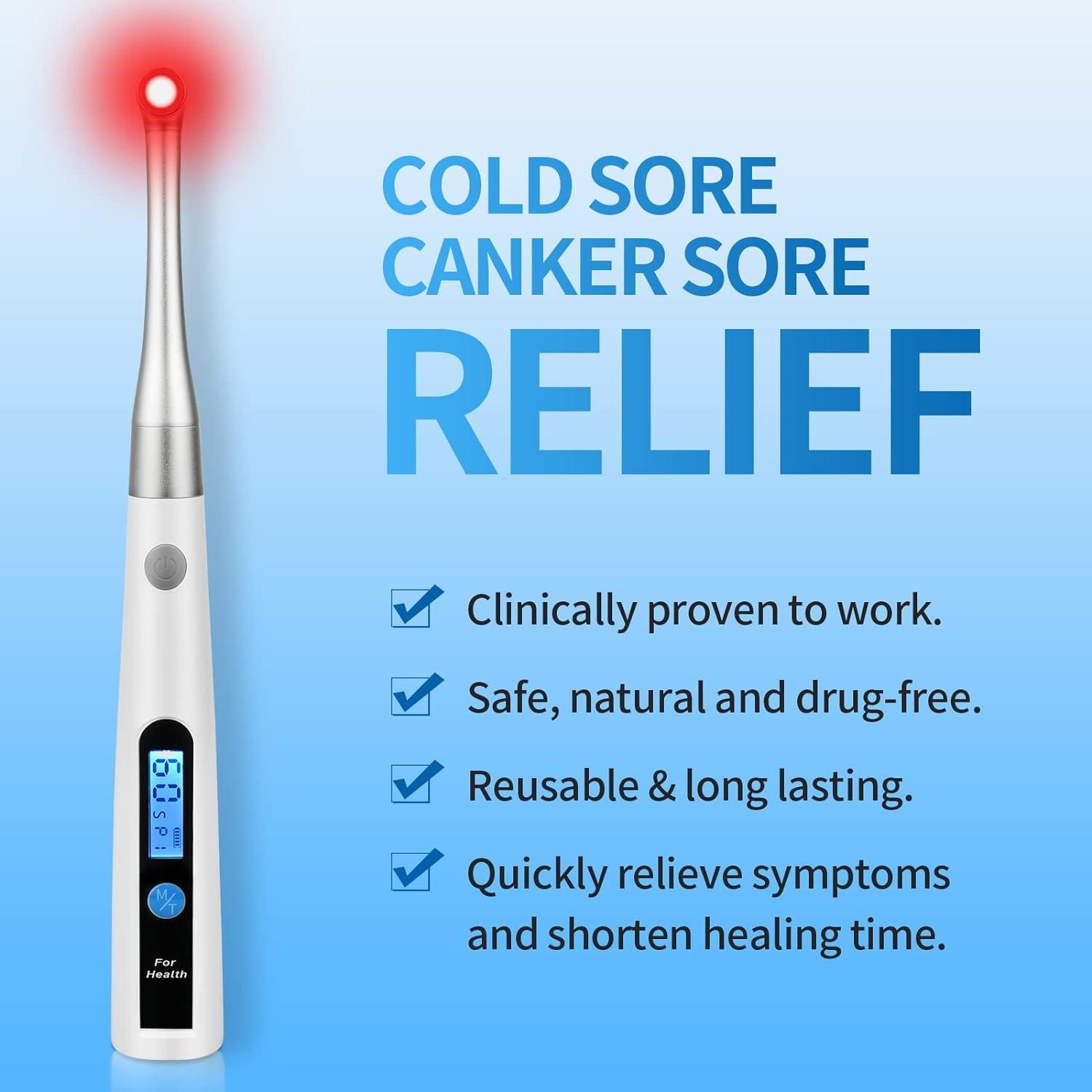 WINLEAD Cold Sore Treatment Device - Dual Wavelength Red Light Therapy ...