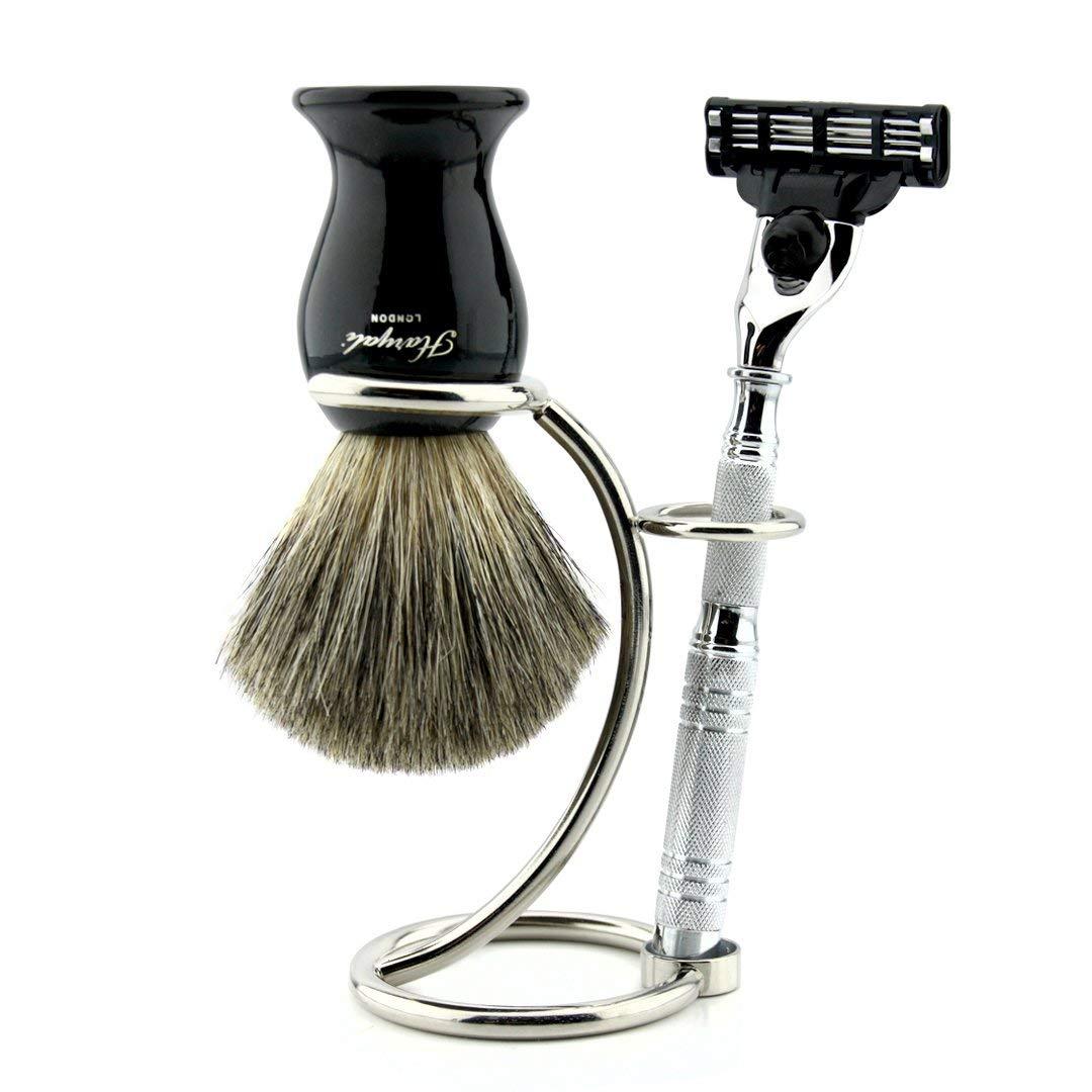 Classic Safety Razor with Leather Cover | Double Edge Twist Open ...