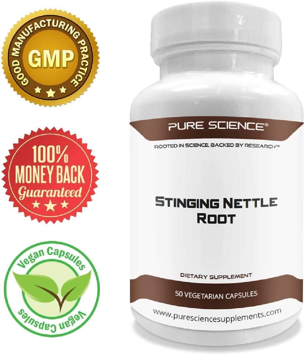 Pure Science Stinging Nettle Root Extract - 500mg Standardized with 1% ...
