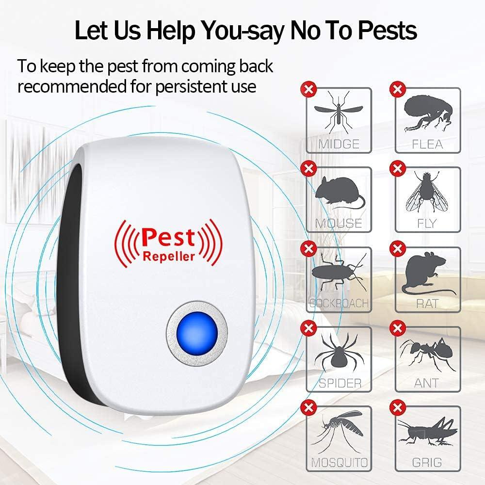 Ultrasonic Pest Repeller 6 Pack - Electronic Plug-In Sonic Pest Control ...