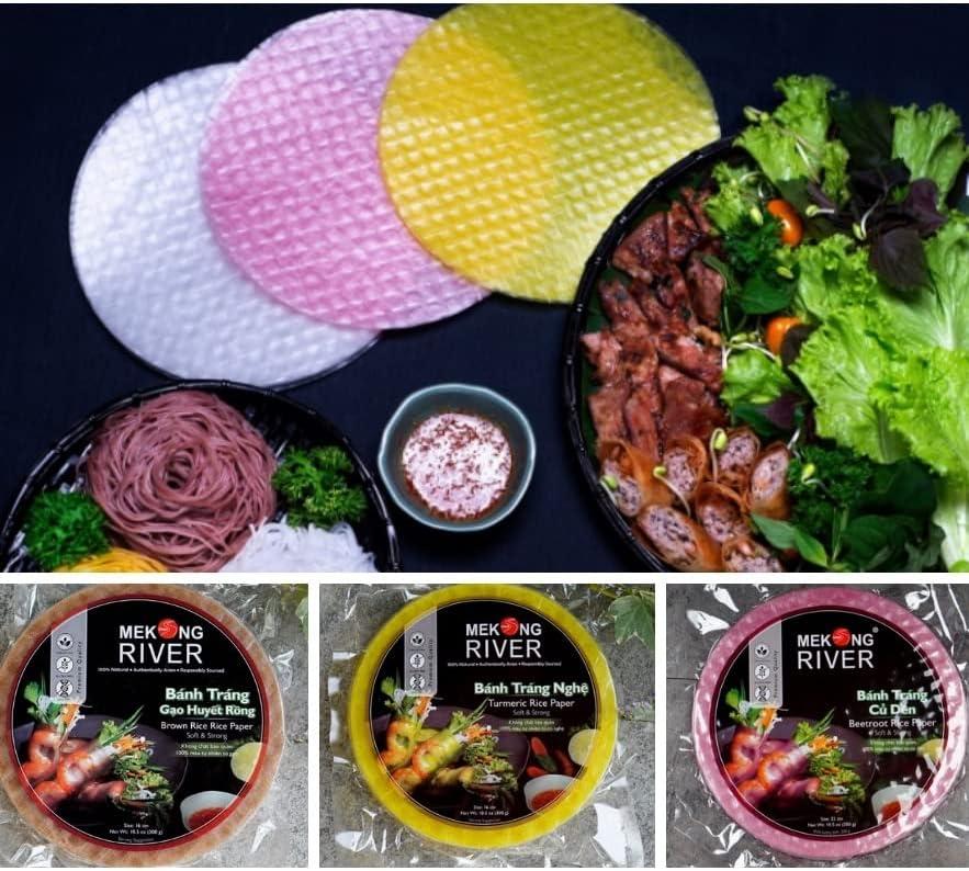Mekong River Banh Vietnamese Brown Rice Paper 16cm (24 x 300g) | Buy ...