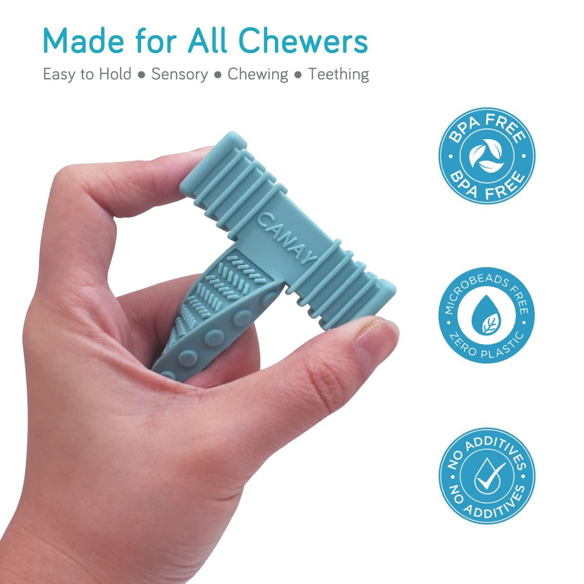 Sensory Chew Toys for Autistic Children - Silicone Teether Sticks (4 ...