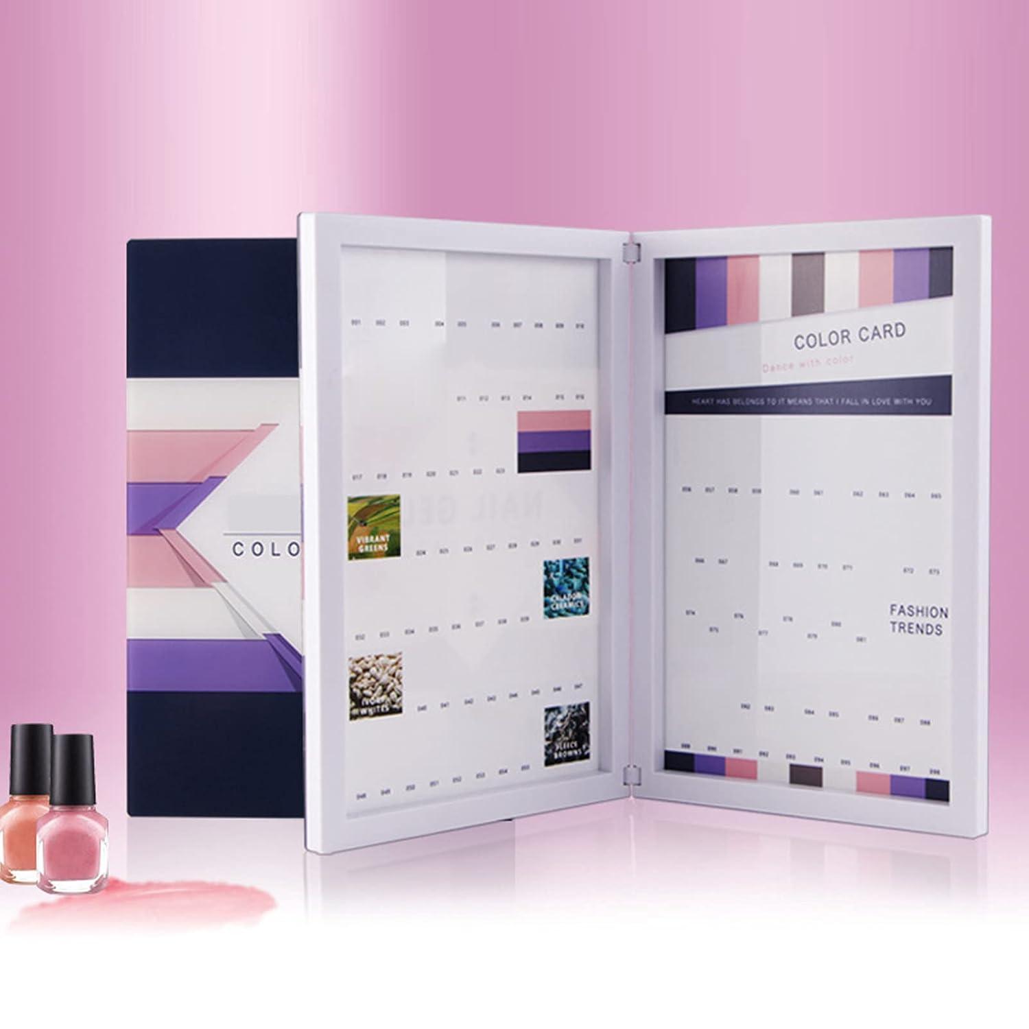 98 Color Nail Gel Display Book | Professional Nail Polish Color Chart ...