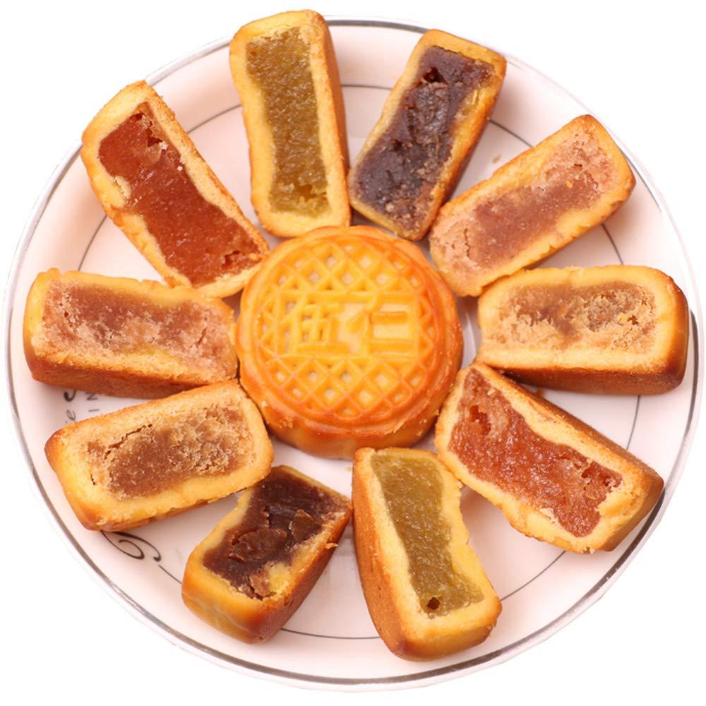 Helenou666 Traditional Mini-Mooncake 8-Flavor Mixed Fruit Moon Cake ...