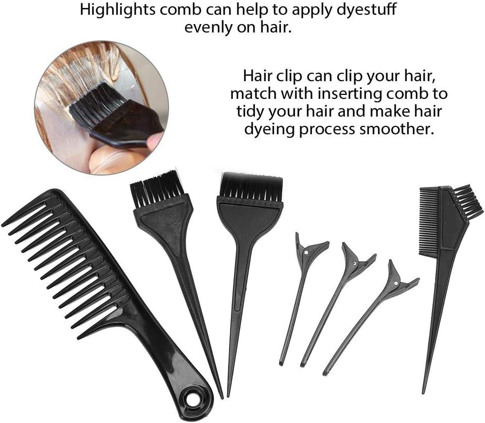 8pcs Professional Hair Dyeing Tool Kit for Highlights - Comb, Clips ...