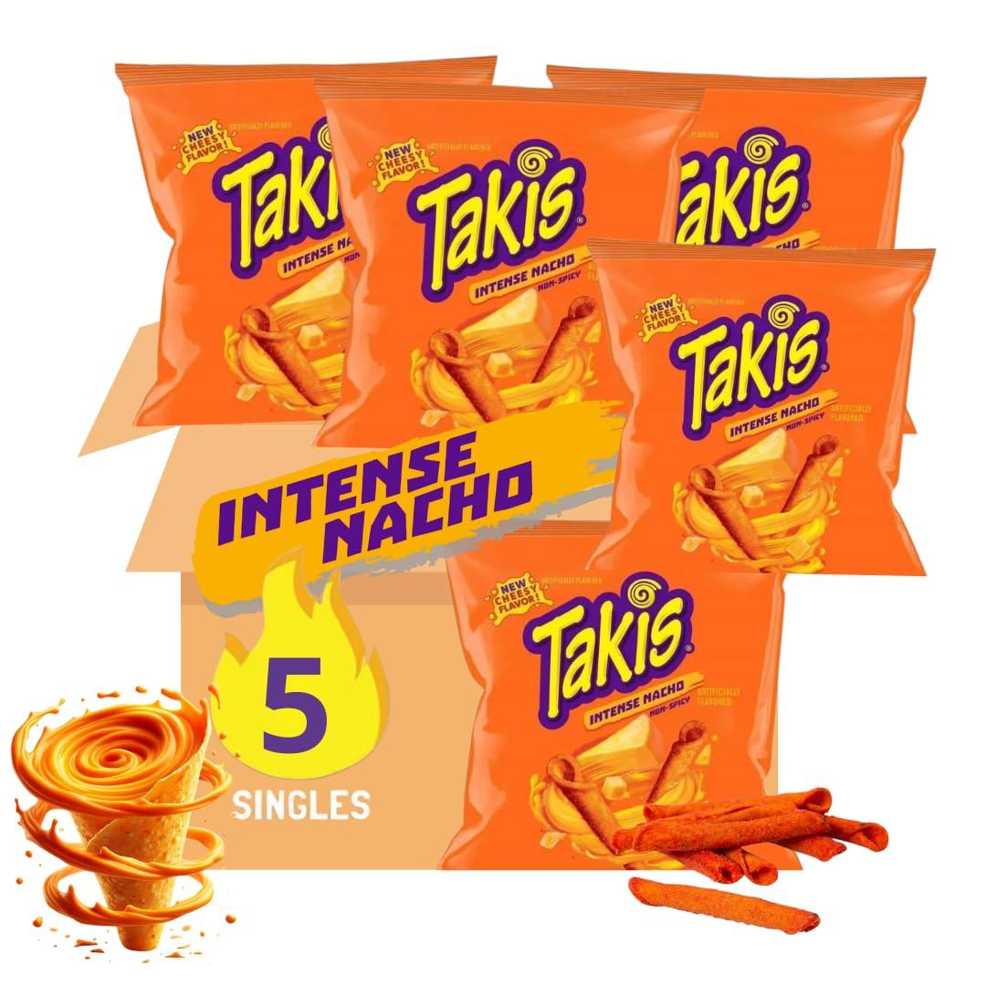 Buy American Brands Takis Intense Nacho Chips Box 5x28.4 - Fiery Cheese ...