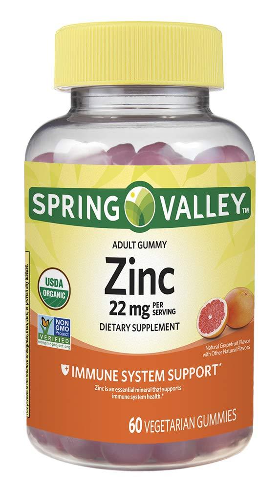Spring Valley Zinc 22mg Vegetarian Gummies 60ct - Grapefruit Flavor ...