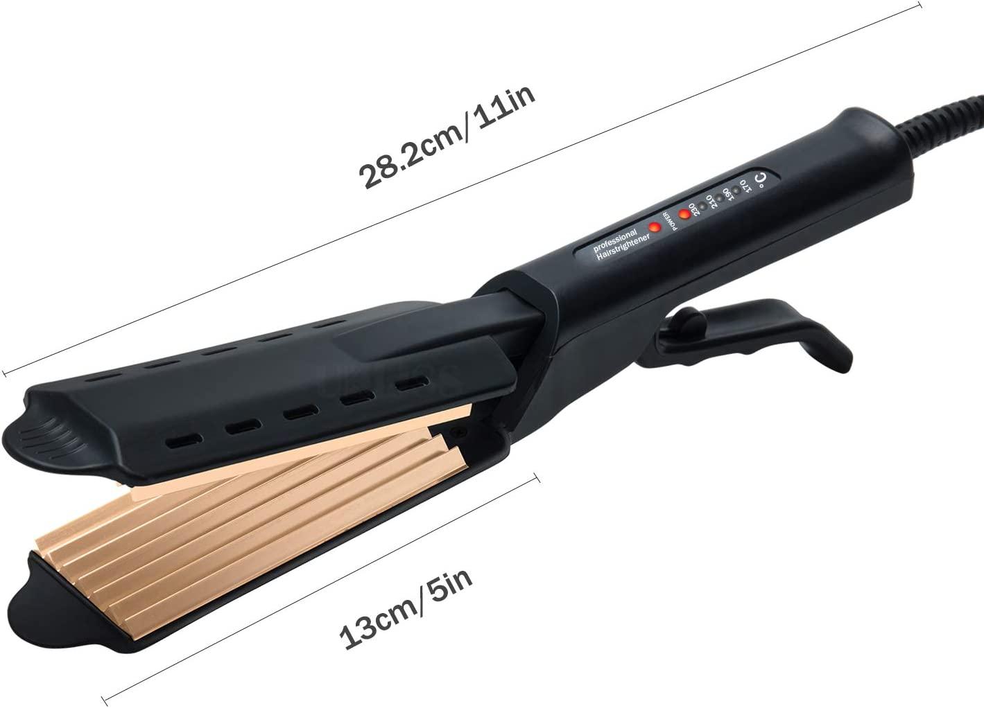 2'' Fluffy Hairstyle Hair Crimper Iron for Perfect Curls - Corrugation ...