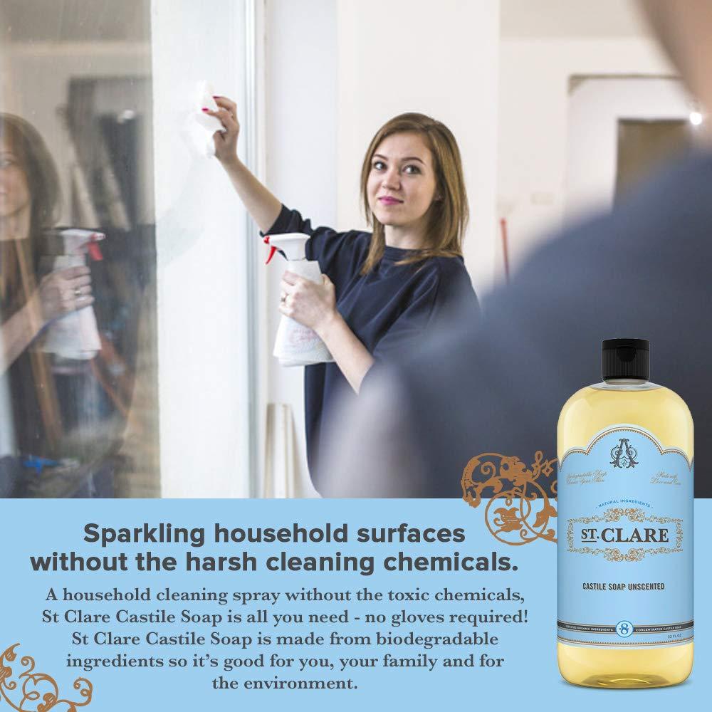 St. Clare Unscented Castile Soap 32 oz - Natural & Gentle Soap | Buy ...
