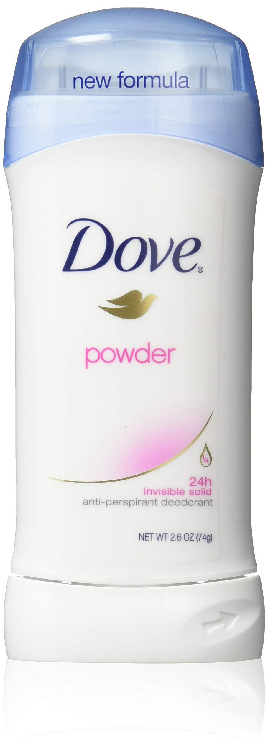 Dove Anti-Perspirant Deodorant Invisible Solid Powder 2.6 oz (Pack of 4 ...
