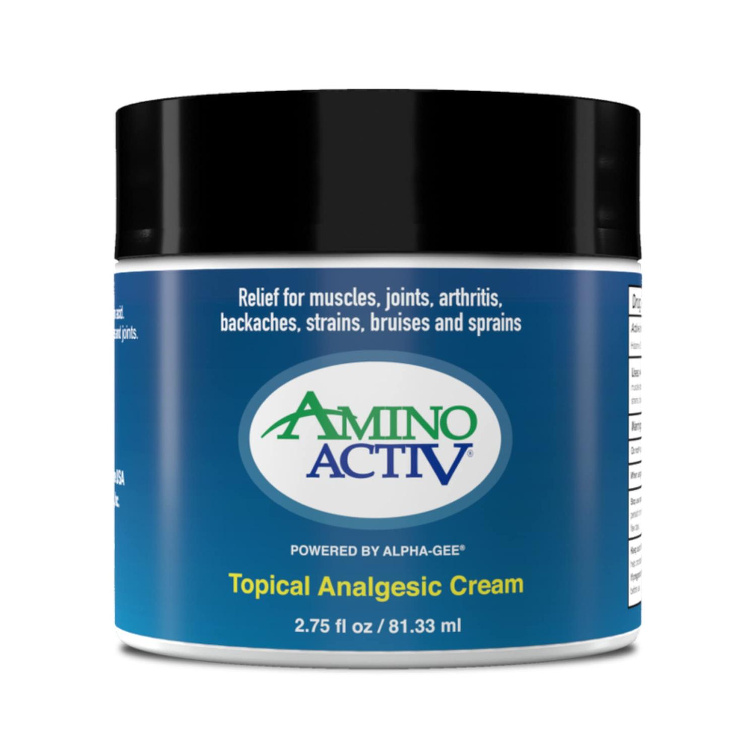 Amino Activ Topical Cream: Pain Relief for Muscles & Joints | 2.75fl oz ...