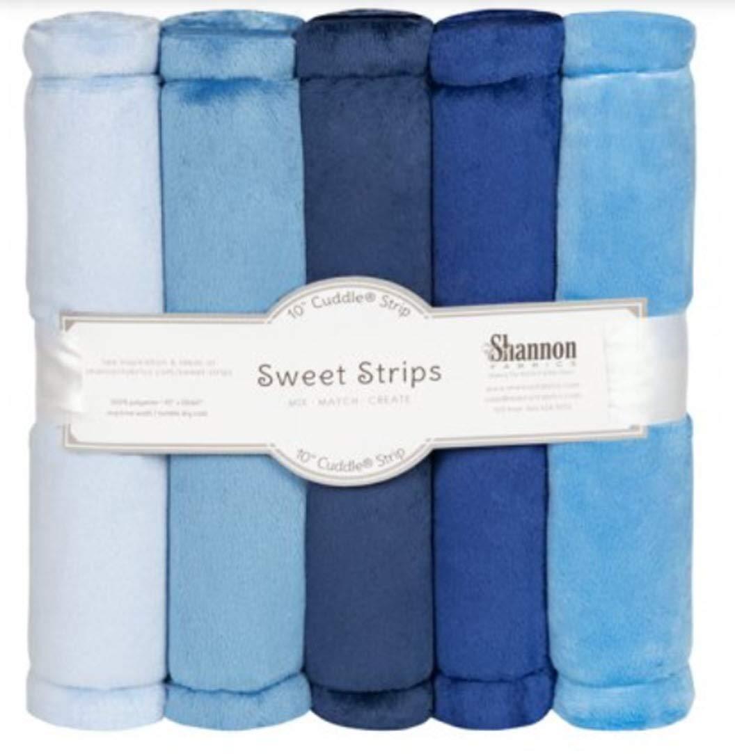 Shannon Fabrics Solid Cuddle Strips 5pk Denim - Soft and Cozy Fabric ...