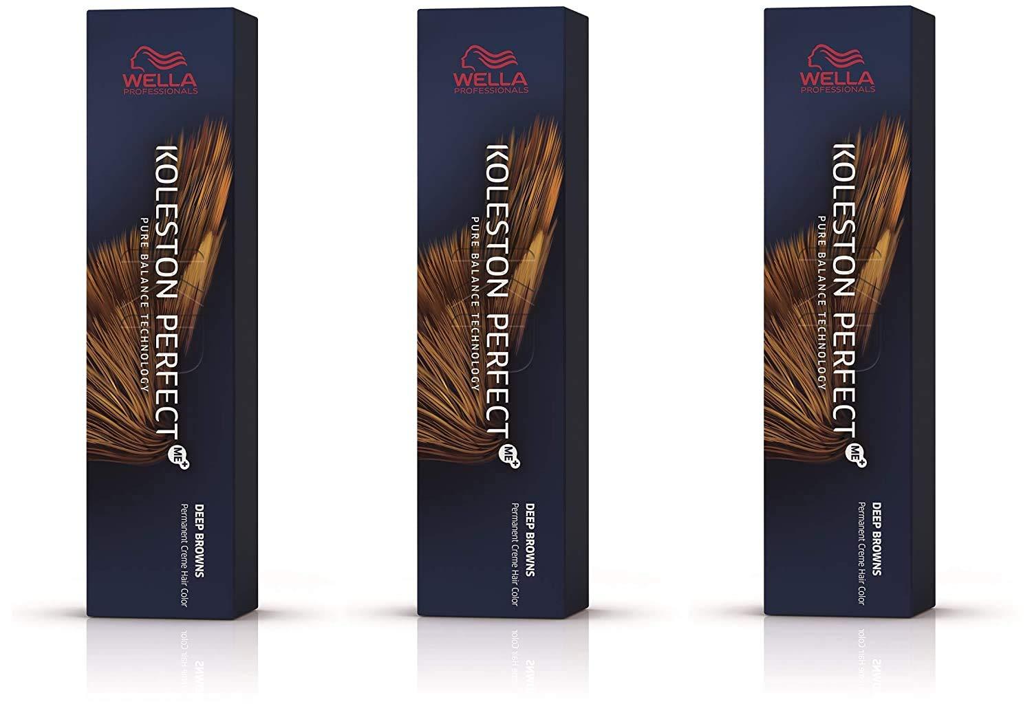 Wella Koleston Perfect Me+ 3 Pack - KP PURE NATURALS 5/07 Light Brown ...
