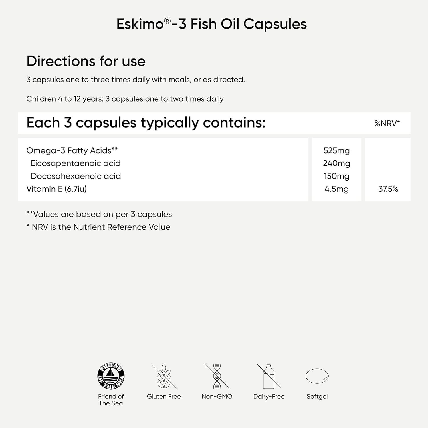 Eskimo-3 Fish Oil - Nutri Advanced 105 Capsules - Unflavoured, Pack of ...