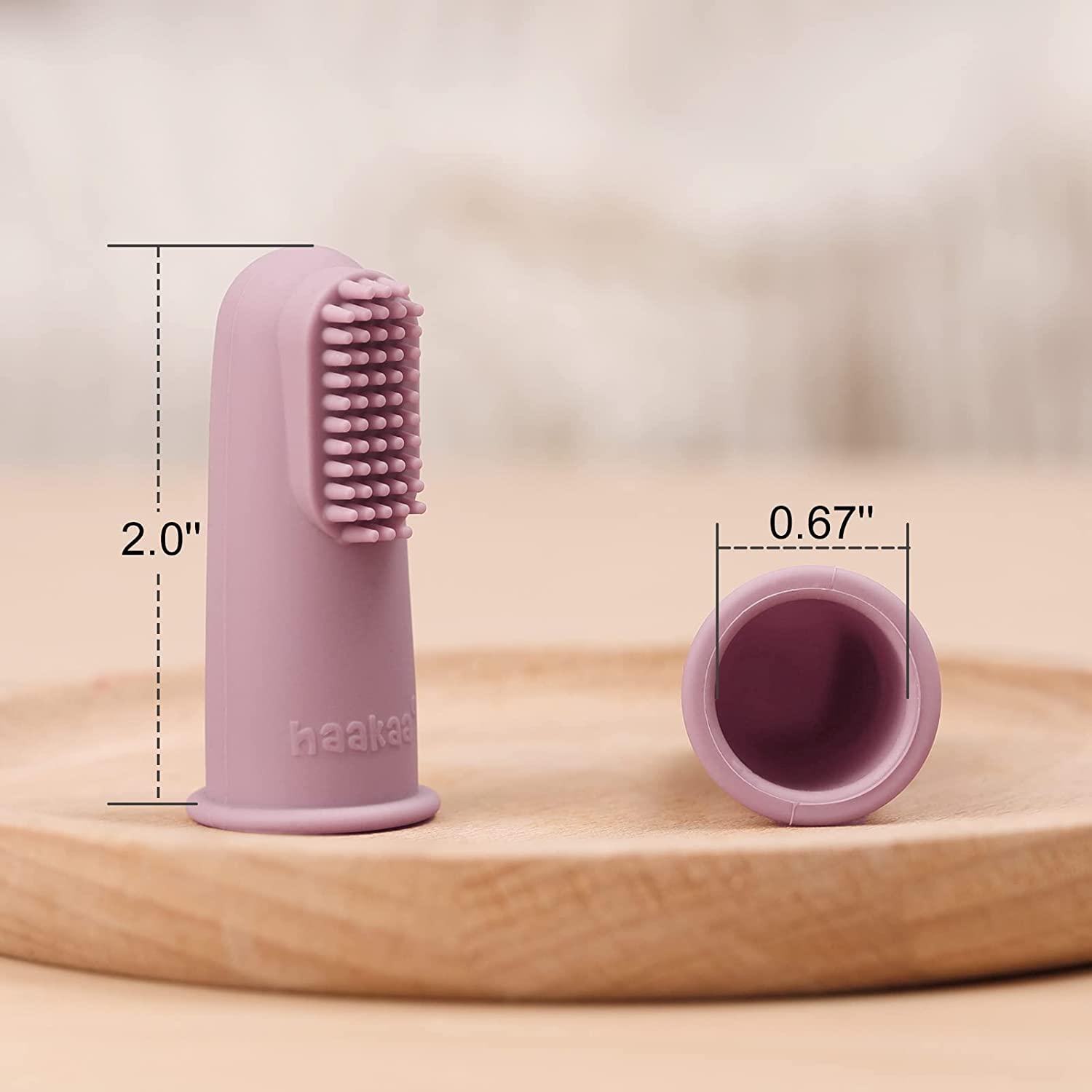 Haakaa Silicone Baby Finger Toothbrush - Oral Care for Infants, Babies ...