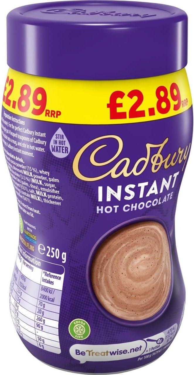 Cadbury Instant Hot Chocolate Cocoa Powder 250g | Buy Now with Express ...
