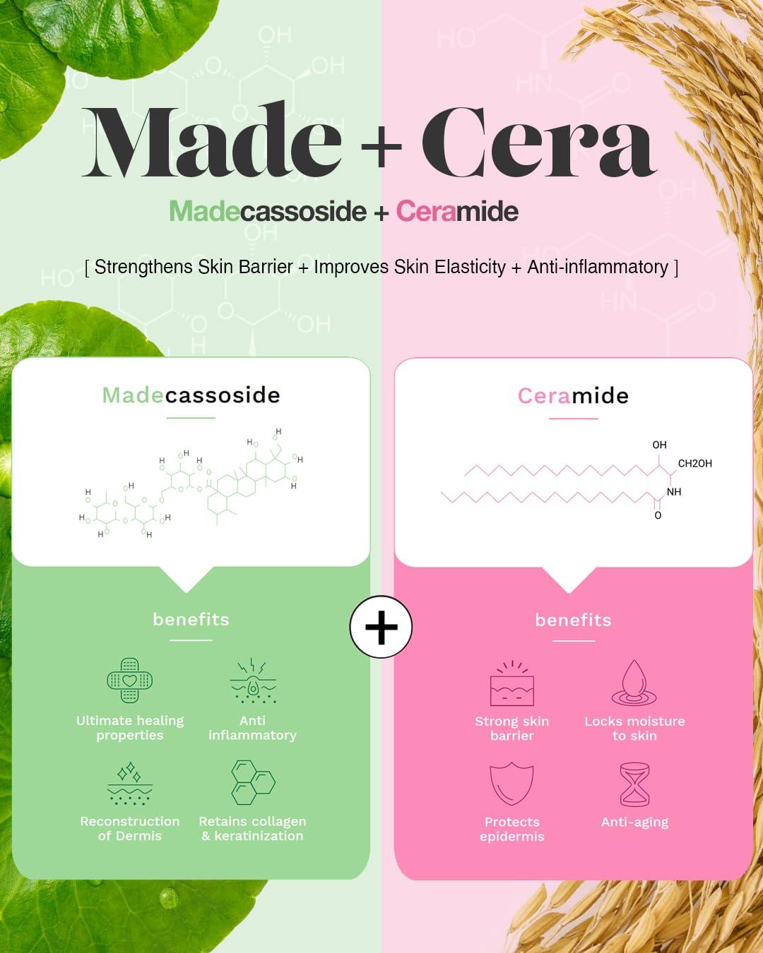 SKINRxLAB Made Cera Cream 50ml - Acne & Redness Relief Moisturizer with ...