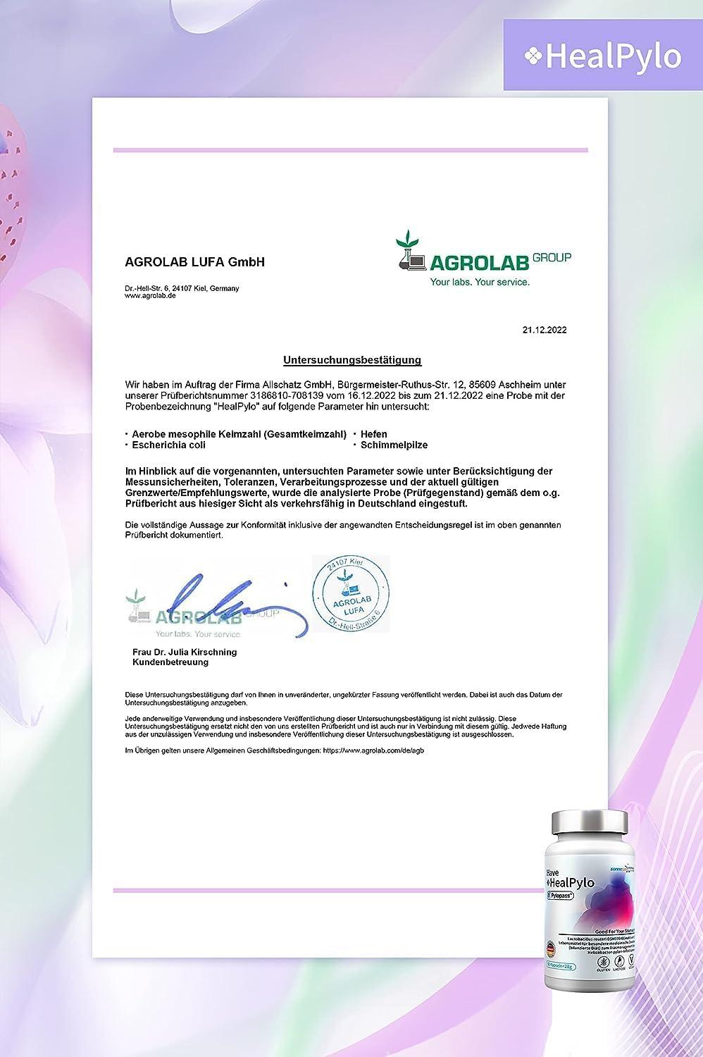 Pylopass Probiotic 400mg - 60 Capsules for Helicobacter Pylori Relief ...