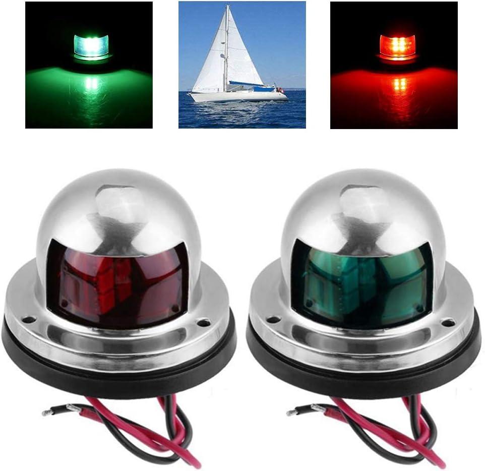 LED Navigation Anchor Light for Boat - Marine Bow Lights with Red Green ...