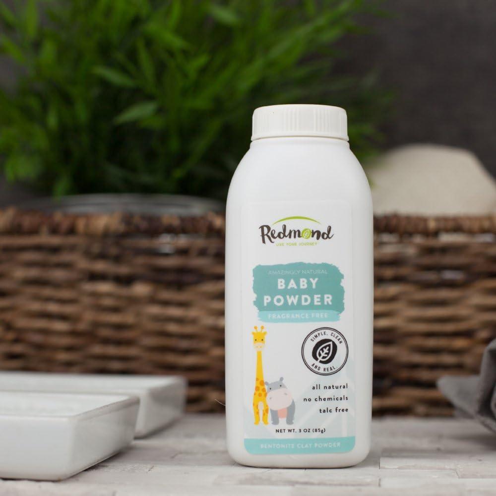 Redmond Clay Baby Powder - Natural, Gentle and Hypoallergenic - 3 Ounce ...