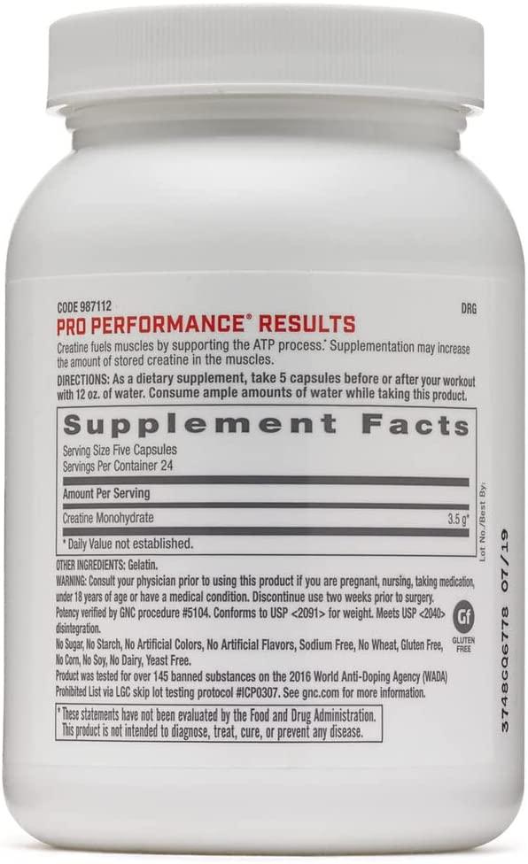 GNC Pro Performance Creatine Monohydrate 3500mg - Boost Athletic ...