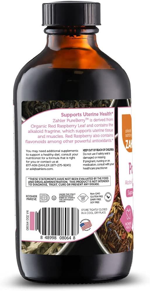 Zahler PureBerry Red Raspberry Leaf Supplement - Uterine Health Support ...