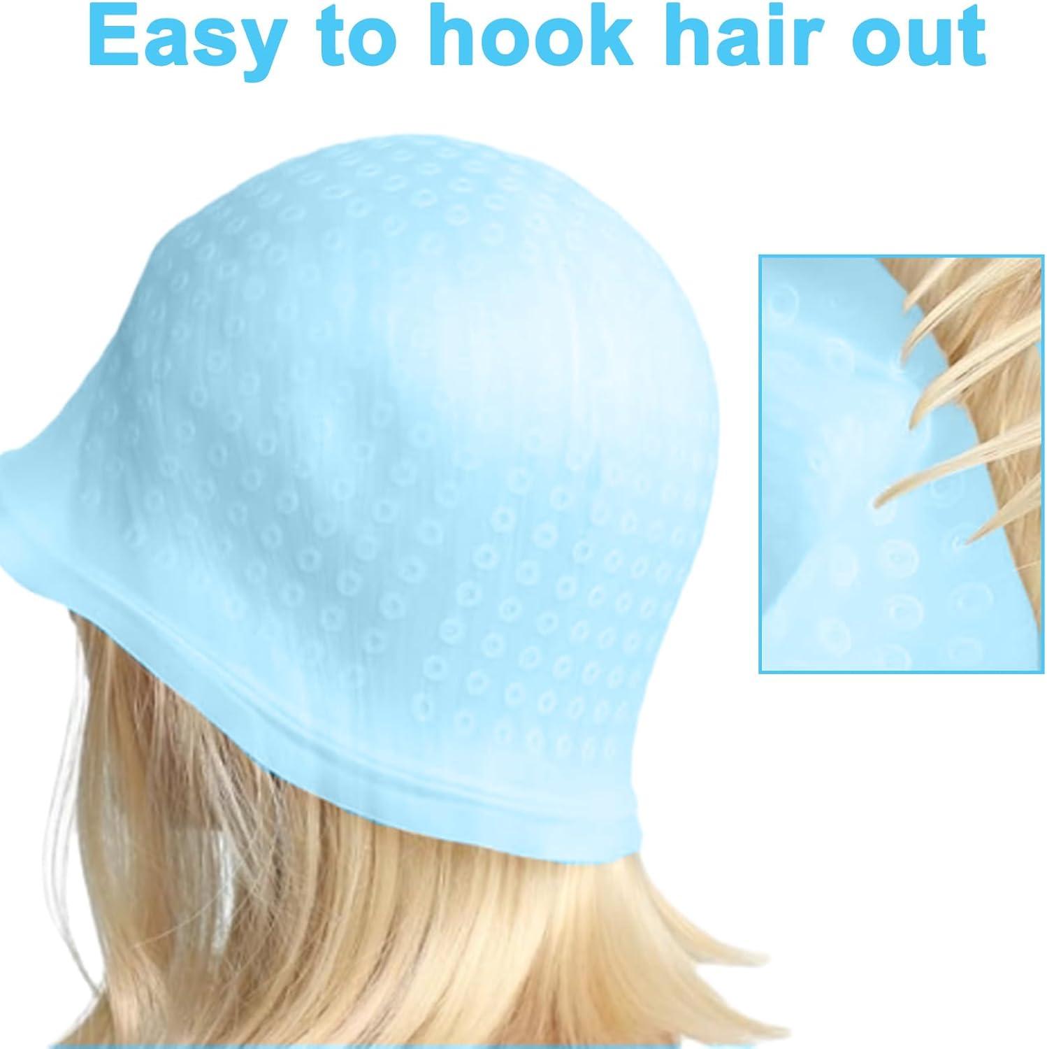 Highlighting Cap Silicone Hair Highlighting Cap with Hook Punched Hole ...