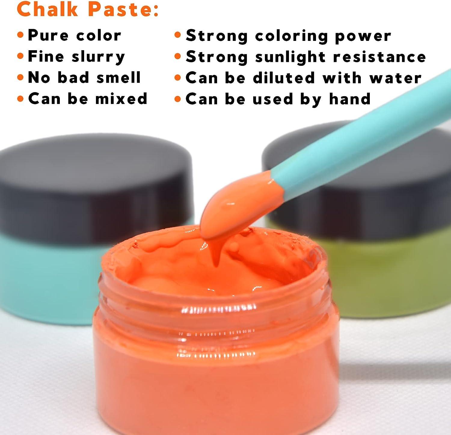 BOOLOOEN Chalk Paint Paste Screen Printing Ink Set - 12 Colors Jars ...