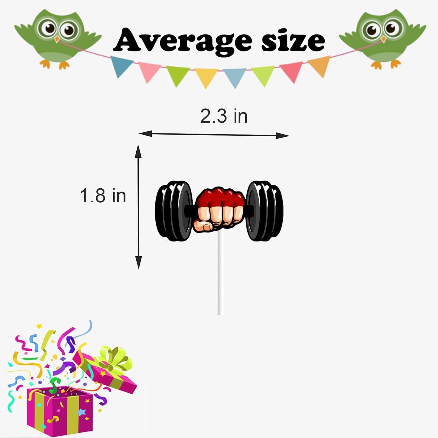 18pcs Gym Cupcake Toppers for Men Women Gym Happy Birthday Party ...