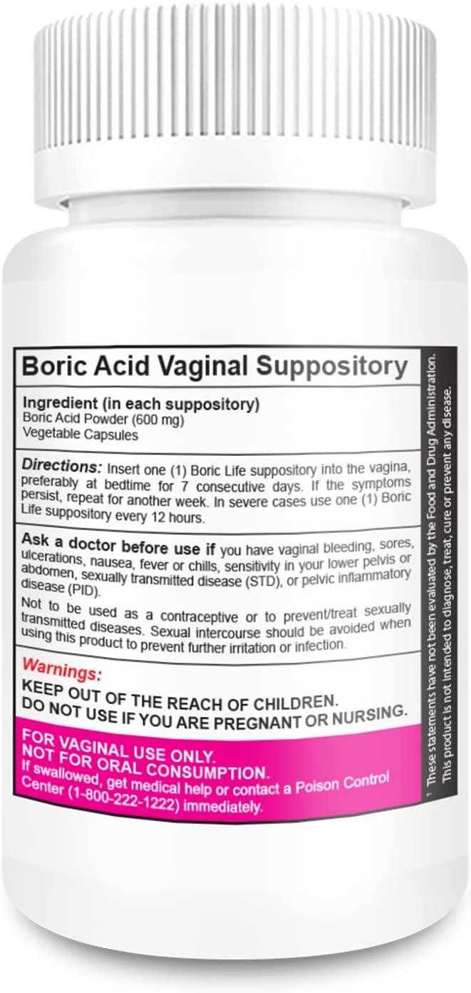 NutraBlast Boric Acid Vaginal Suppositories - Pure Intimate Health ...