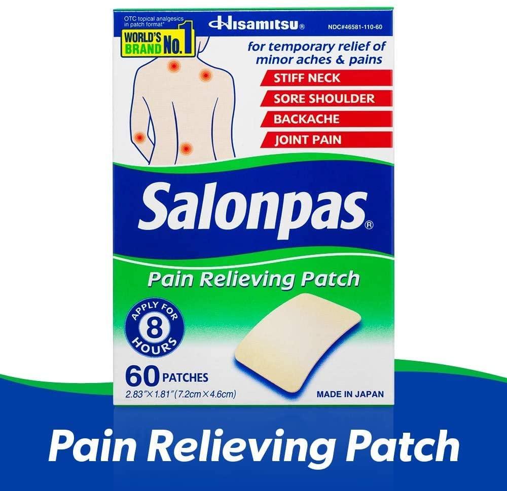 Salonpas Pain Relieving Patch - 60 Patches for Effective Pain Relief ...