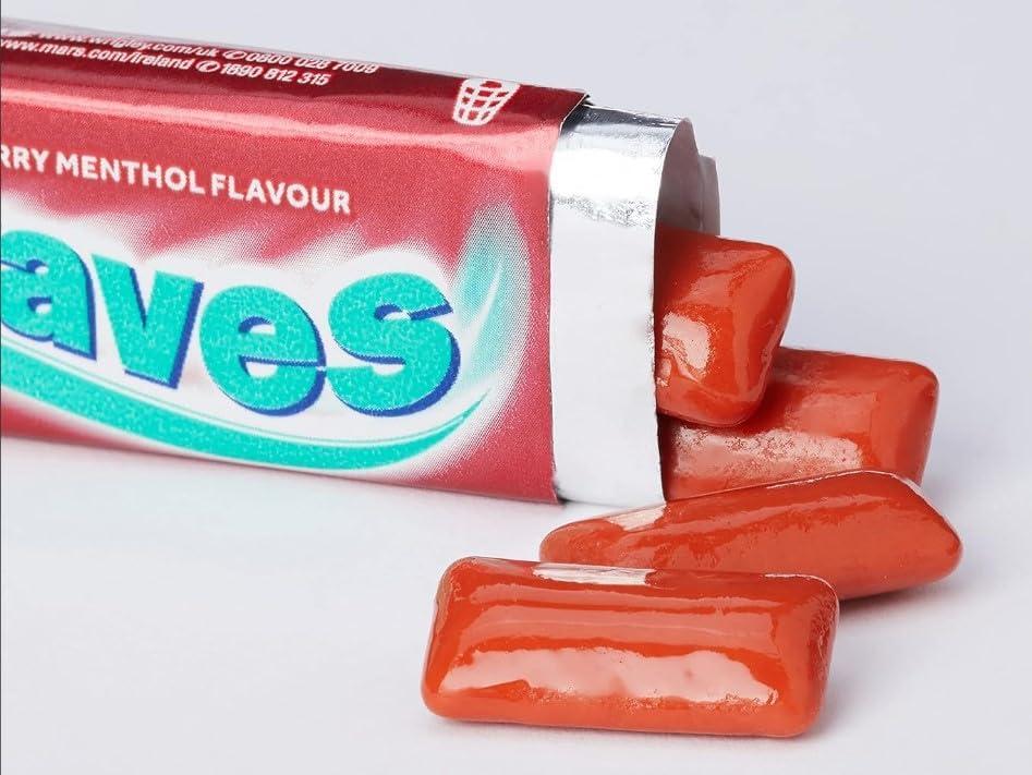 WRIGLEY'S 30 PACK AIRWAVES SUGAR FREE CHEWING GUM BOX (CHERRY MENTHOL ...