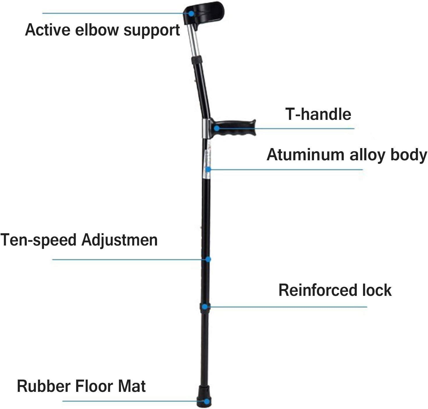Arm Cuff Crutch Forearm Crutches Balancing Mobility Aid Height ...