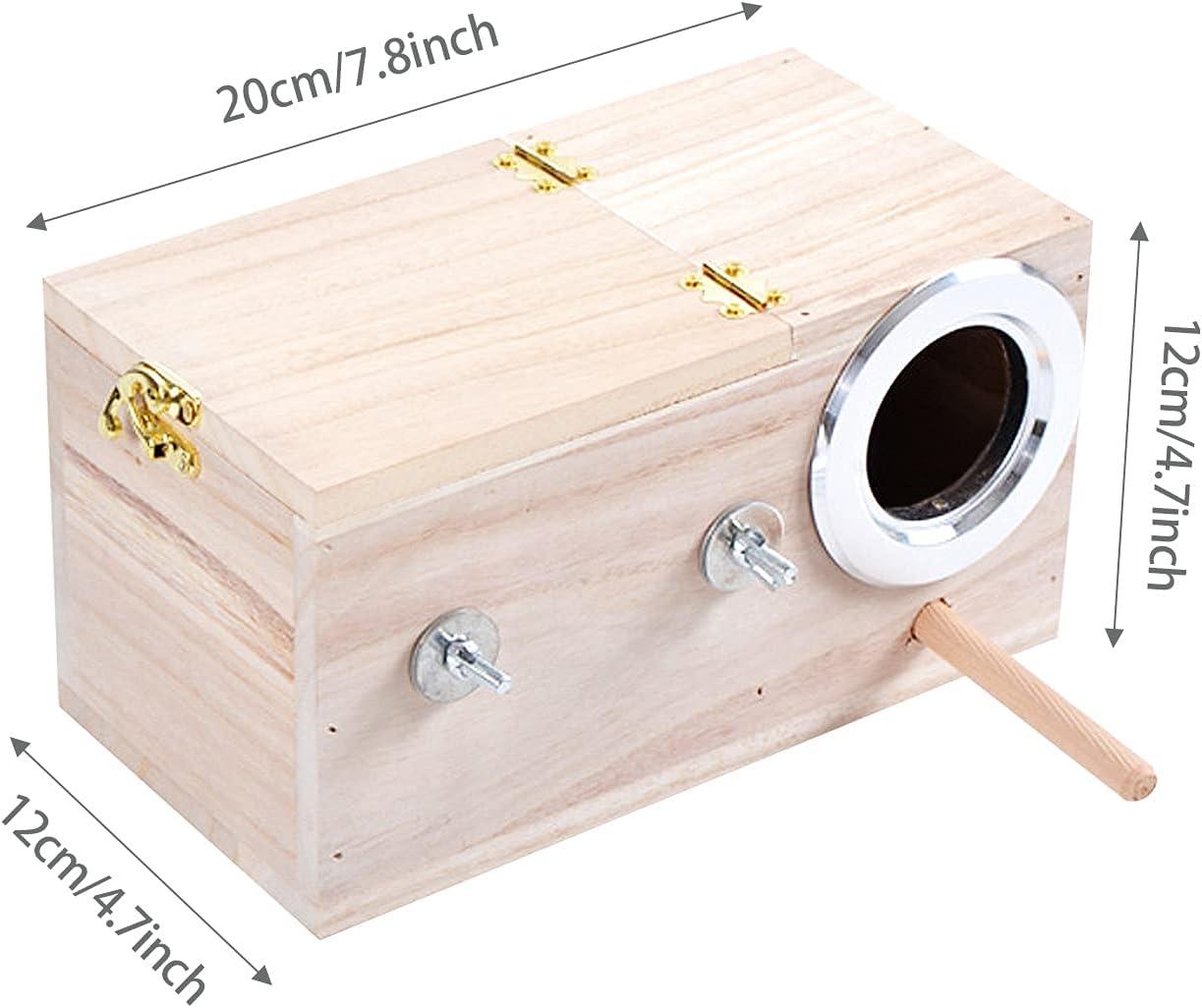 Wooden Parrot Breeding Box for Birds - Budgie, Cockatiel, Parakeet ...