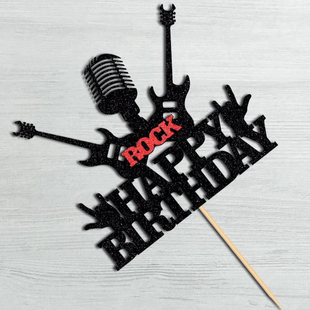 WRACKKIAR Rock Happy Birthday Cake Topper-Rock Music Happy Birthday ...
