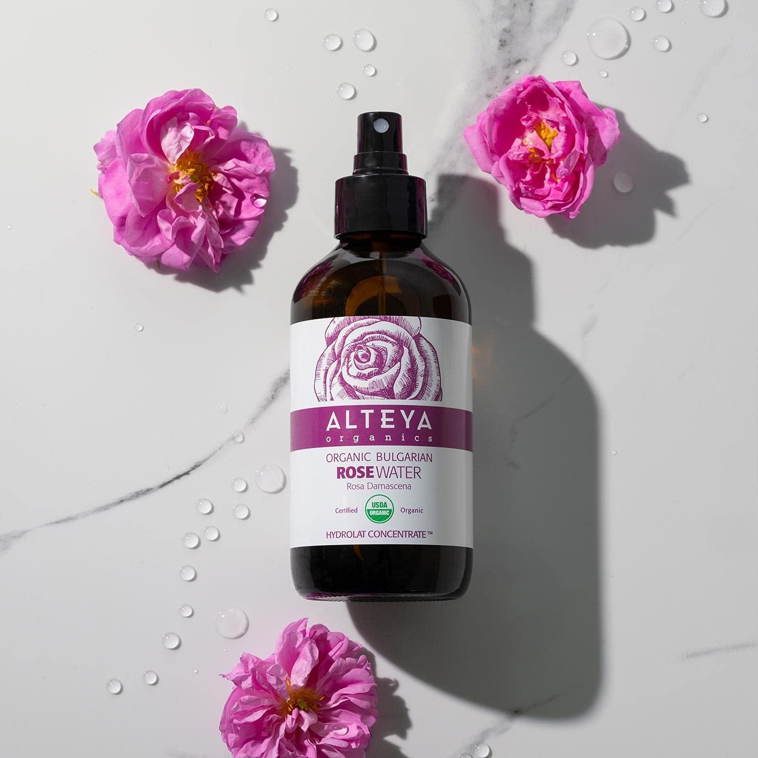 Alteya Organics Rose Water 8 Fl Oz - USDA Certified Facial Toner | Pure ...