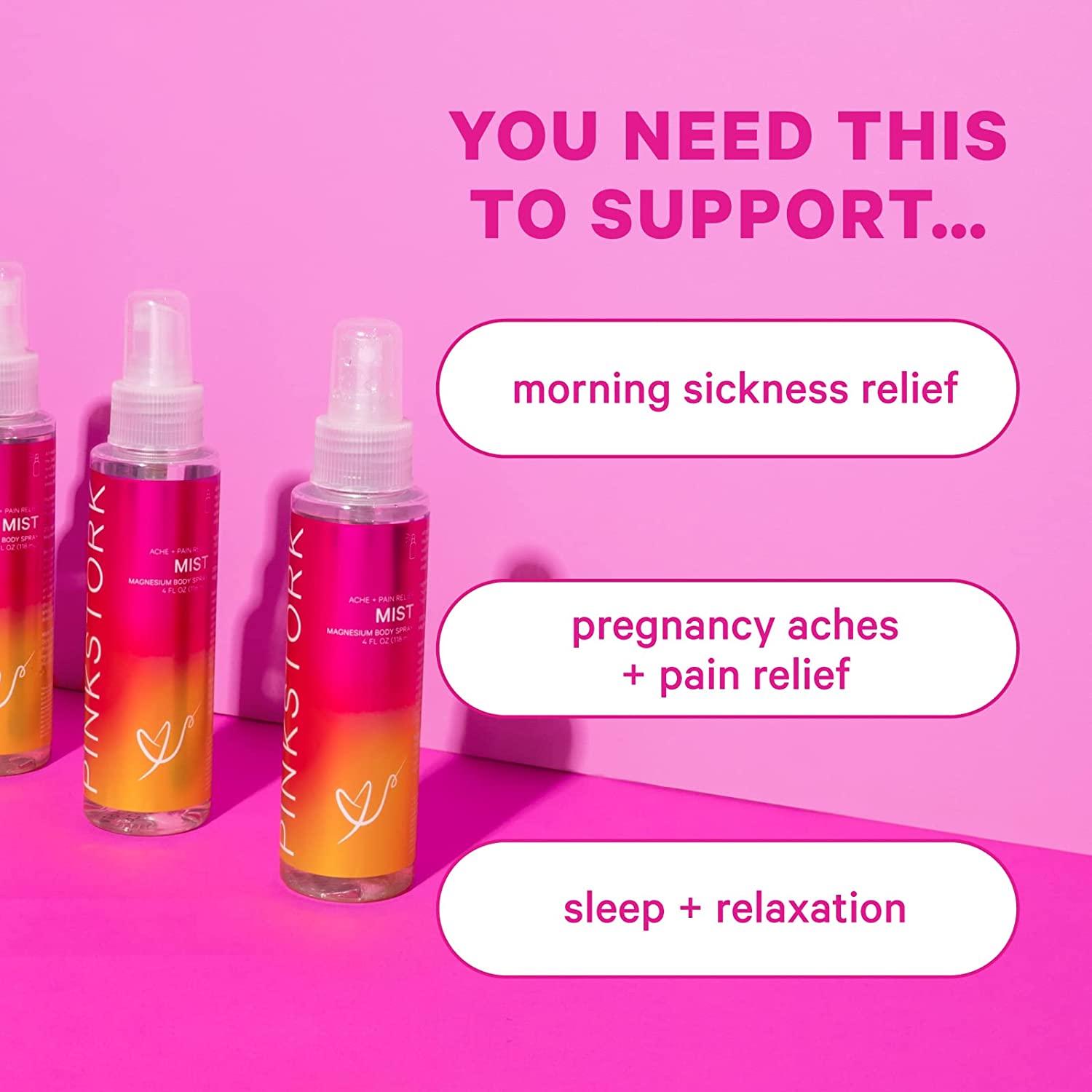Pink Stork Mist: Natural Magnesium Spray for Nausea & Muscle Relief ...