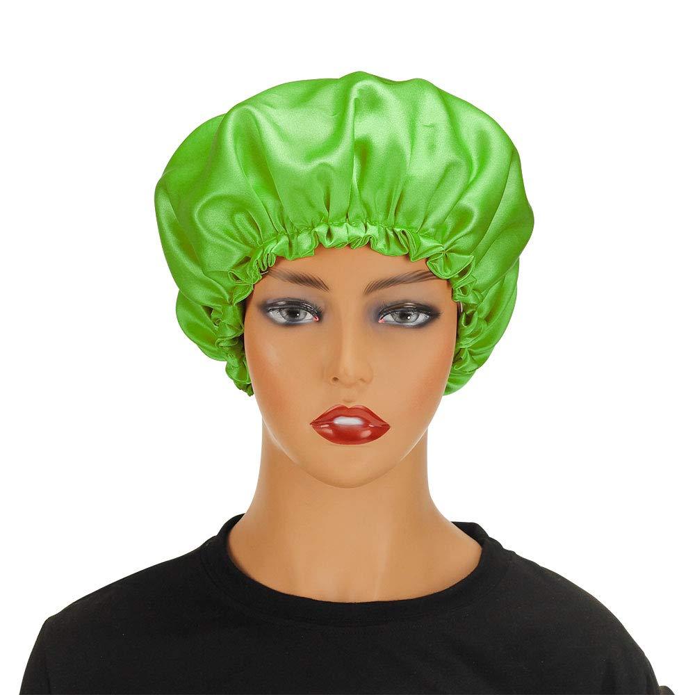 Peak Green Satin Edge Scarf Set for Lace Frontal Wigs - Double-Layered ...